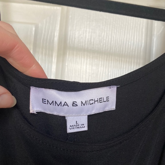 Emma & Michele | Pants & Jumpsuits | Nwt Emma Michele Black Short Sleeve Jumper | Poshmark